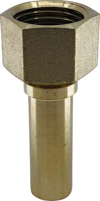 Female shell fitting made from brass