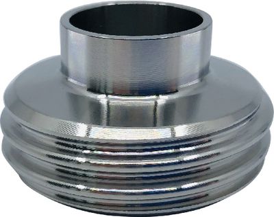 Milk pipe screw connection male part according to DIN 11851