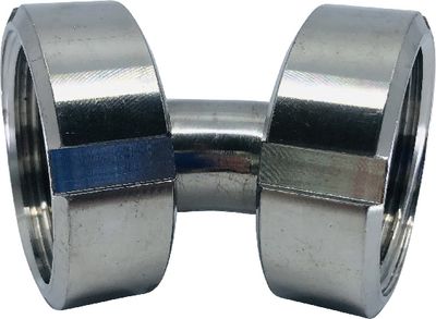 Milk pipe elbow conical socket 45° on both sides according to DIN 11851
