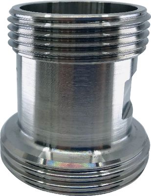 Milk pipe screw connection transition piece according to DIN 11851