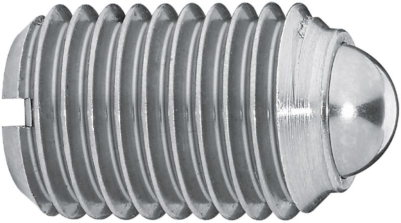 Spring plunger, with slot and spring-loaded ball | BRW