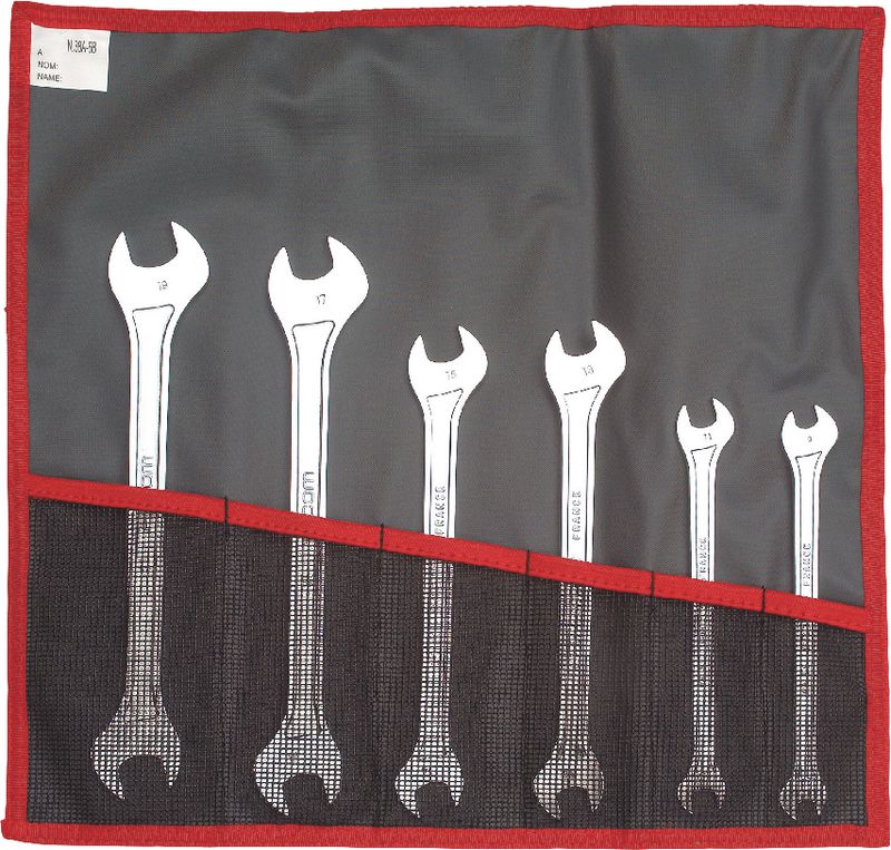 Set of extra-flat double open-end wrenches FACOM | BRW
