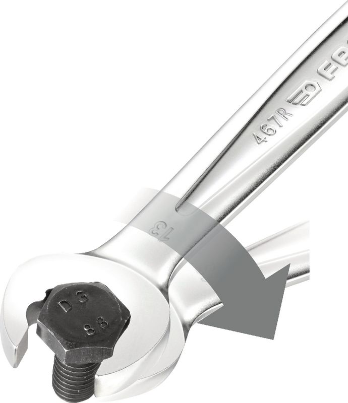 Combination ratchet wrench set FACOM Ring and fork with ratchet action ...