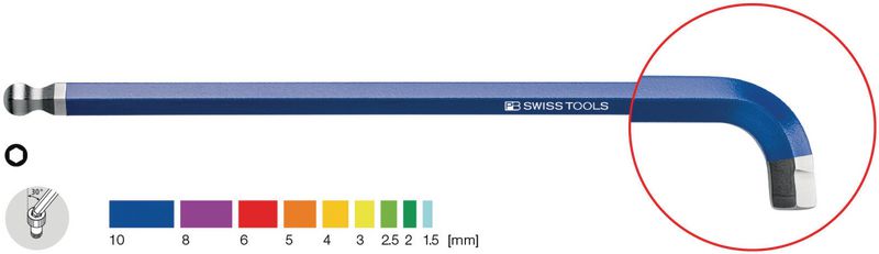 RainBow angled hex key PB Swiss Tools | BRW