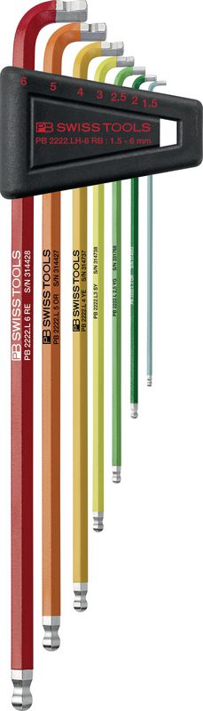 RainBow angled hex key set PB Swiss Tools | BRW