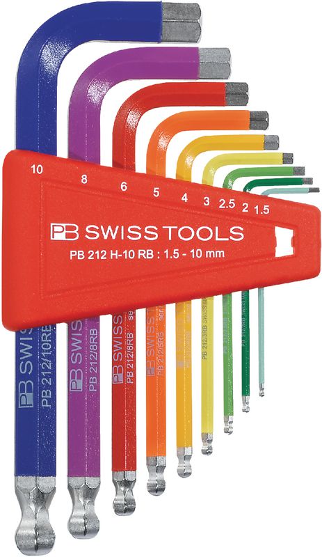 Coloured hex key set PB Swiss Tools | BRW-CH