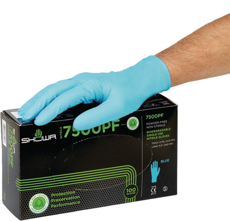 Einweg-Nitril-Handschuhe SHOWA 7500PF | BRW-CH