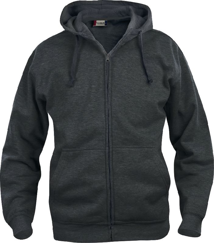 Basic Hoody Full Zip CLIQUE 021034 anthrazit meliert | BRW