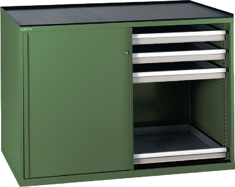 Drawer cabinet with sliding doors LISTA | BRW