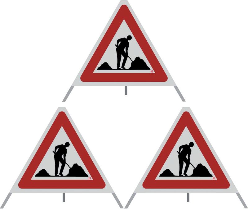 Folding sign Construction site R2 CONSTRUCTION | BRW-CH