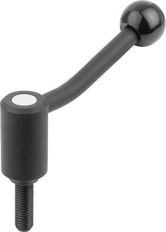 Spannhebel KIPP, K0108, Aussengewinde, Form: 20° | BRW