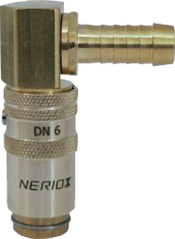 Sicherheitsschnellkupplung NERIOX Form H TempSecure 90° ohne Ventil | BRW-CH