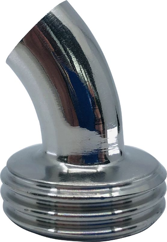Milk pipe screw connection male part 45° according to DIN 11851 with ...
