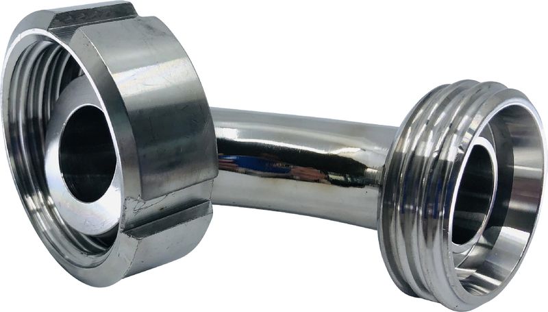Milk pipe elbow conical socket 90° on both sides according to DIN 11851 ...