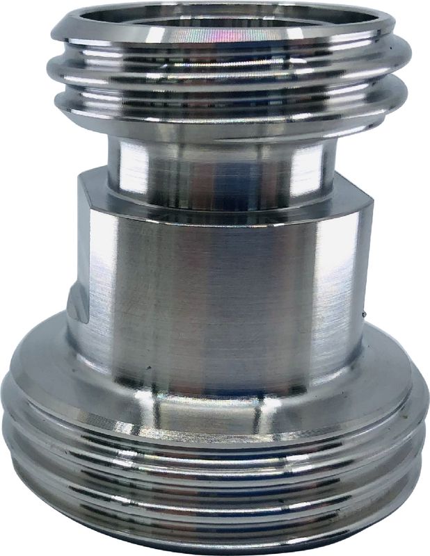 Milk pipe screw connection male part according to DIN 11851 on SMS 1145 ...