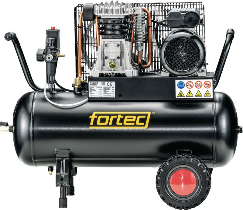 fortec piston compressor 50 litre, mobile | BRW-CH