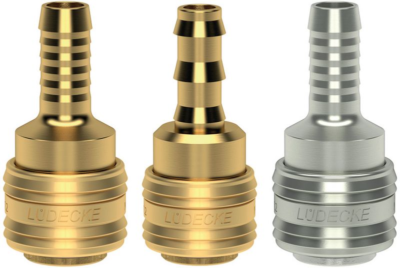 Schnellverschlusskupplung ES, DN 7.2 eins. absperrend, mit Schlauchtülle | BRW-CH