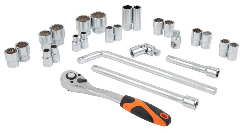 Socket spanner set 1/2" KENDO 26-piece | BRW-CH