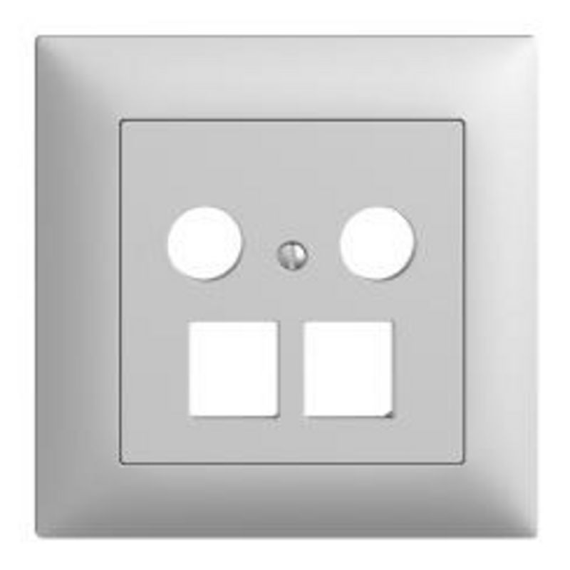 Frontsets, -platten, Montagesets, für 2 RJ45 Module | BRW-CH