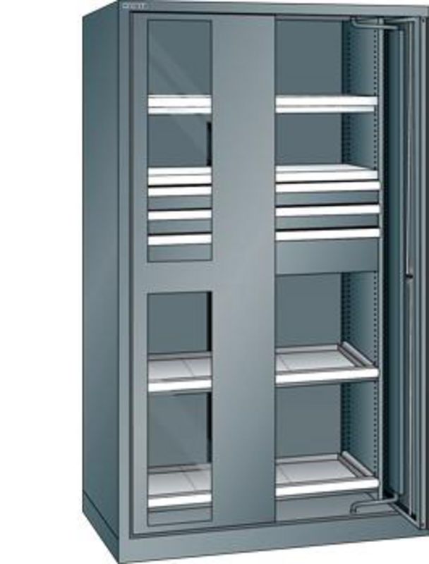 Schwerlastschrank 1146/690/1950 N6502B Grau metallic NCS S 6502-B | BRW-CH