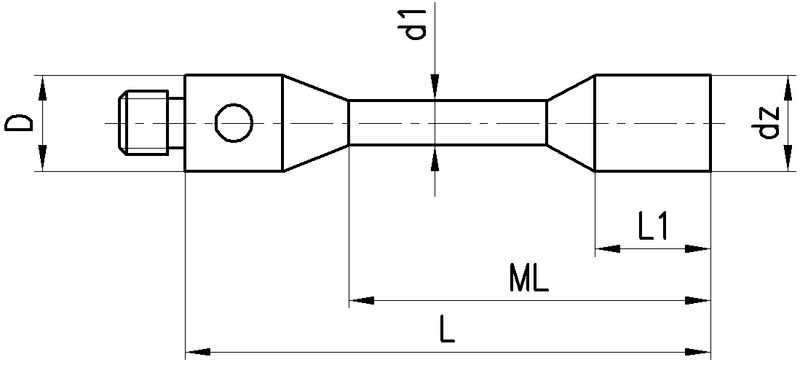 M3 Zylinder-Tastereinsatz NÜSSLER Schaft HM, Zylinder HM / Typ TH | BRW