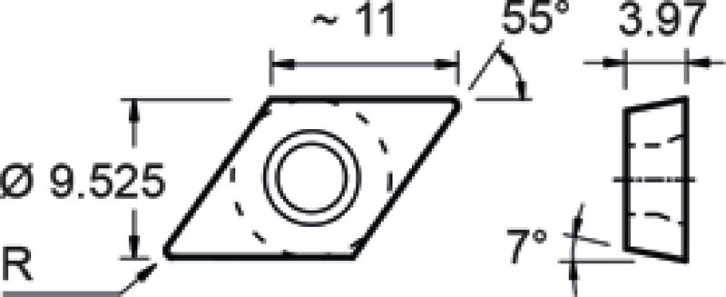 APPLITEC Wendeplatte DCGT-11, ENP-X25° | BRW-CH