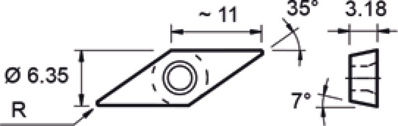 APPLITEC Wendeplatte VCGT-11, FR-X10 | BRW