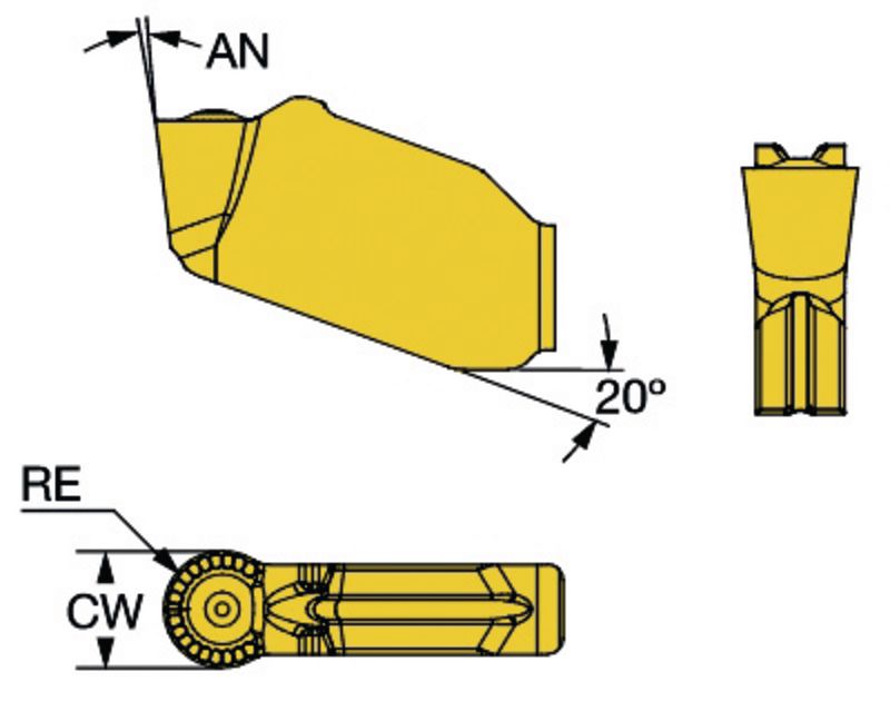 COROMANT Plaquette amovible CoroCut® QD | BRW