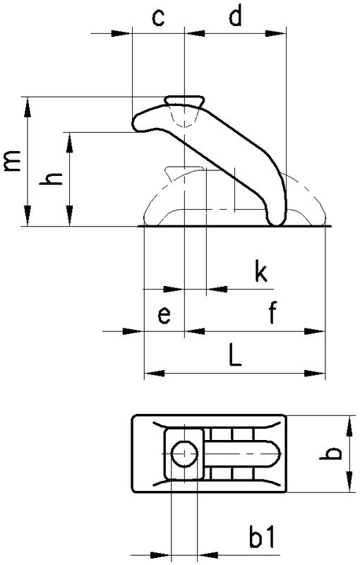 AMF Spannpratze stufenlos verstellbar | BRW-CH