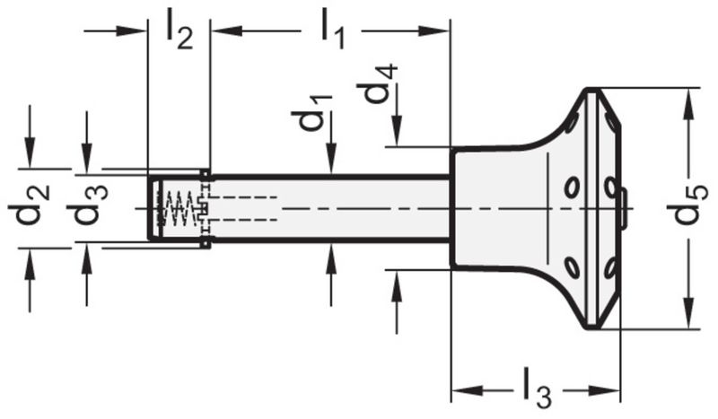 Steckbolzen mit Axialsicherung (Sperrklinke) | BRW-CH