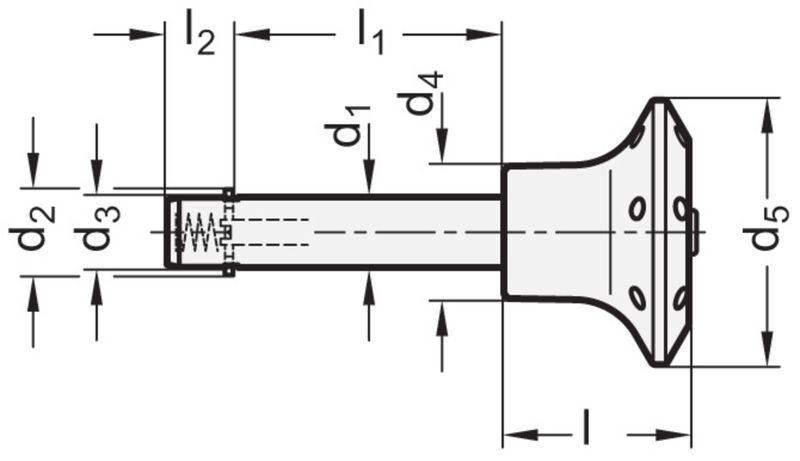 Locking pin with axial lock (pawl) | BRW