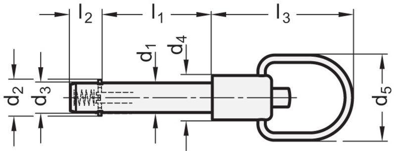 Steckbolzen mit Axialsicherung (Sperrklinke) | BRW