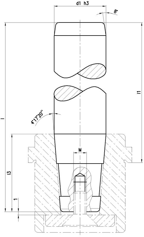 Demountable guide pillar with conical shaft Fine-ground, superfinished ...