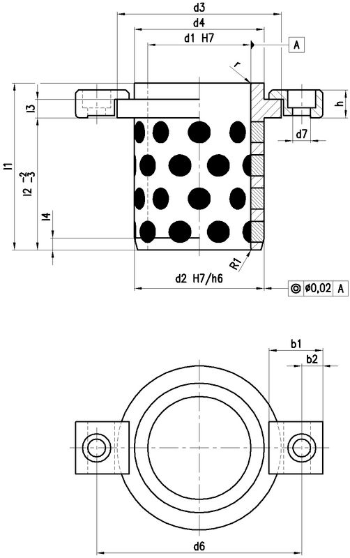 Guide bush with collar | BRW-CH