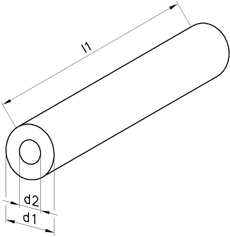 Barre ronde creuse FIBROFLEX® | BRW-CH