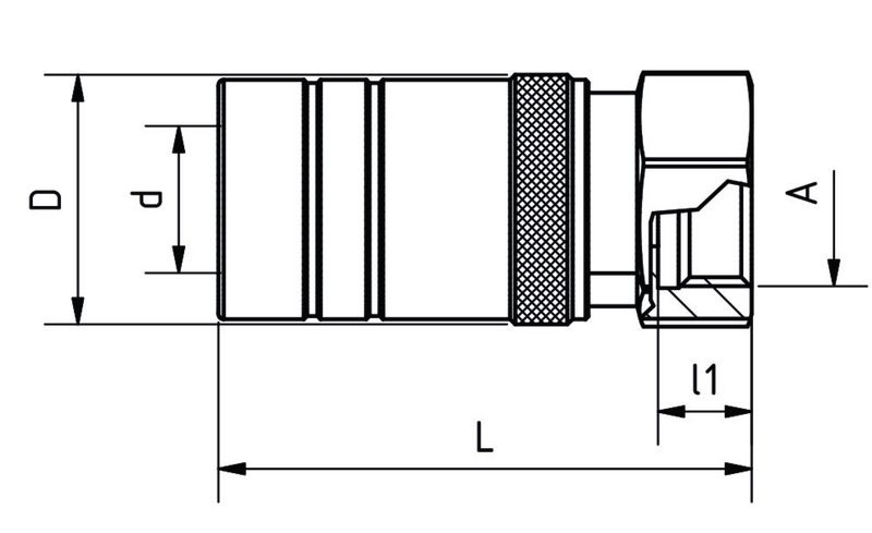 Schnellverschlusskupplung NERIOX Form SV 45° ohne Ventil | BRW-CH