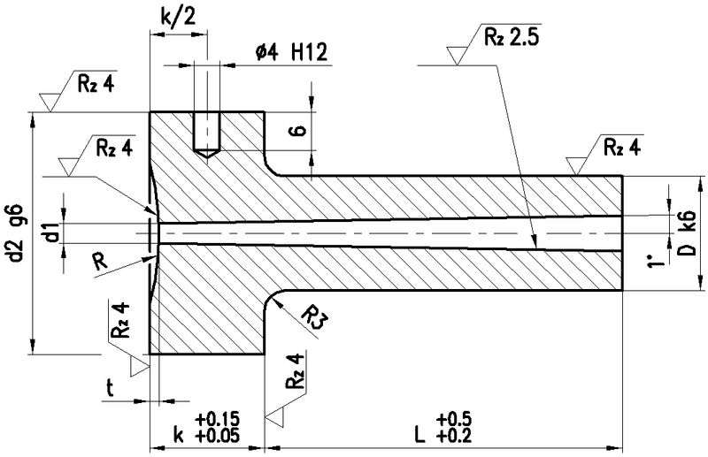 Sprue bushing 1° with radius 40 | BRW
