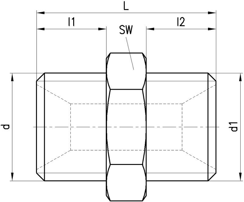 Doppel-Gewindenippel | BRW-CH