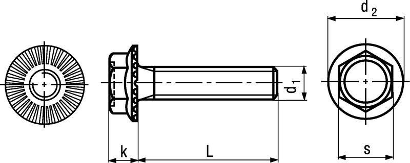 Sechskantschrauben mit geripptem Flansch VERBUS RIPP® | BRW-CH