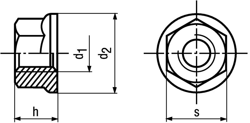 Sechskantmuttern mit Flansch | BRW-CH