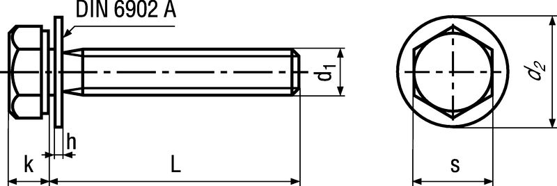 Sechskant-Kombischrauben mit unverlierbarer Scheibe DIN 6902 A | BRW