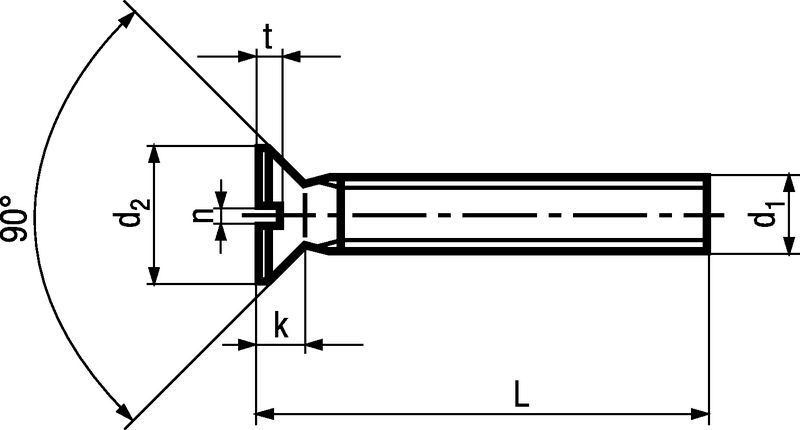 Senkschrauben mit Schlitz | BRW