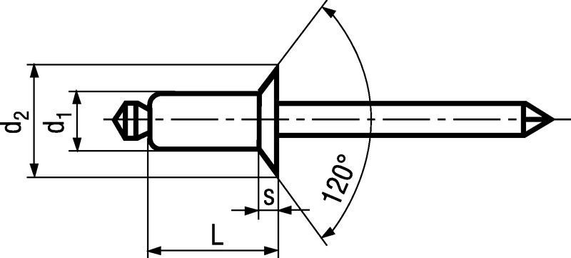 Senkkopf-Blindnieten POP® Standard Typ TAPK...BS | BRW-CH