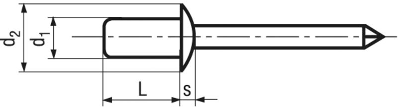 Dome head sealing blind rivets POP® IMEX type TD...GT | BRW-CH